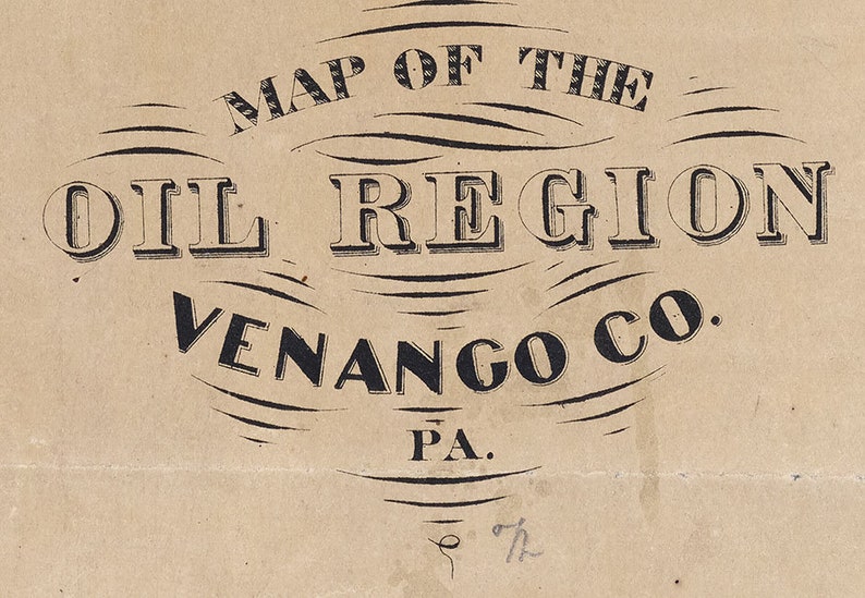 1864 Map of the Oil Region Venango County Pennsylvania | Etsy