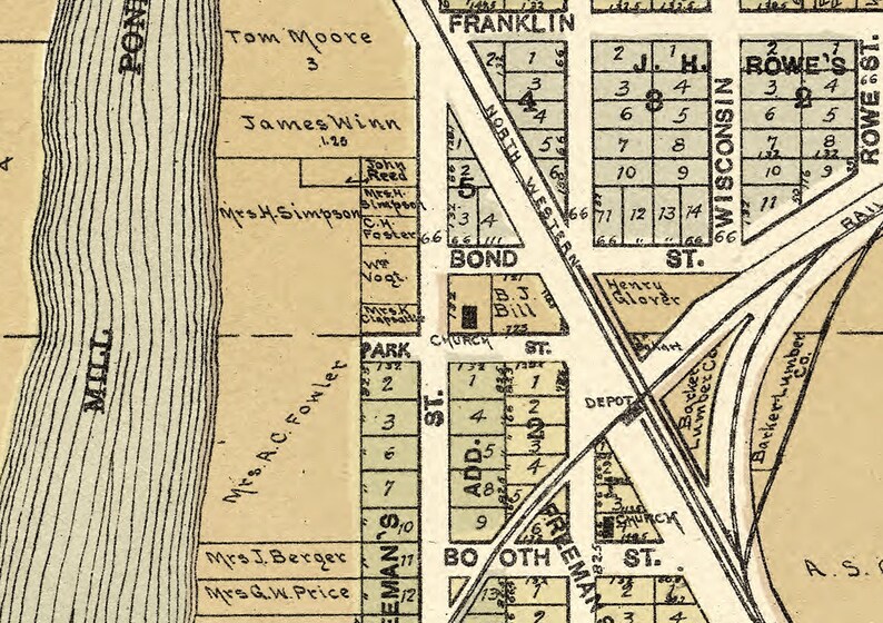 1907 Town Map of Genoa Walworth County Wisconsin - Etsy