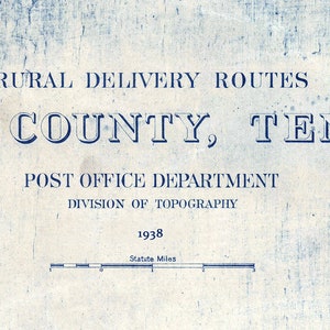 1938 Map of Stewart County Tennessee - Etsy
