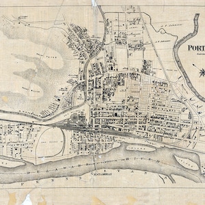 1875 Map of Port Jervis New York - Etsy