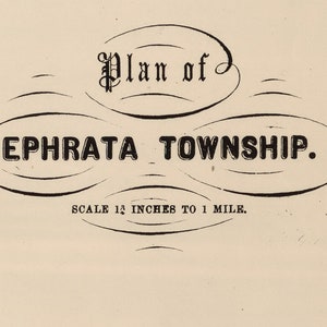 1864 Map of Ephrata Township Lancaster County Pennsylvania - Etsy