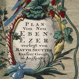 1747 Map of Ebenezer Georgia - Etsy