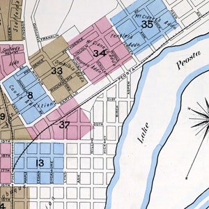 1891 Town Map of Dubuque Iowa - Etsy
