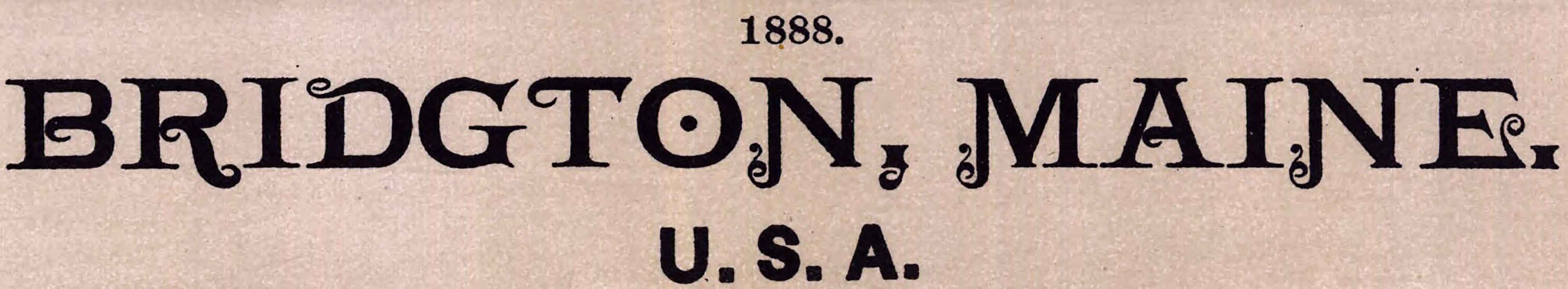 1888 Panoramic Map of Bridgton Maine - Etsy