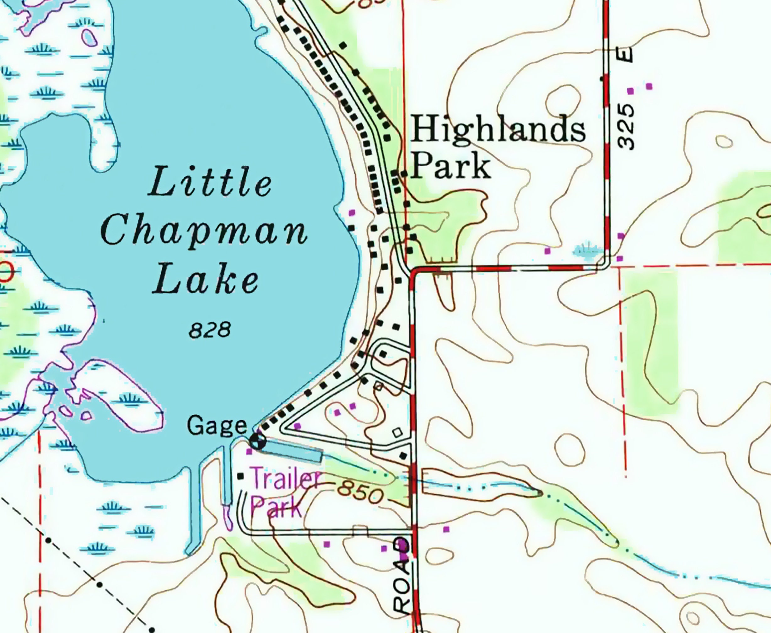 1992 Map of Big Chapman Lake Indiana - Etsy