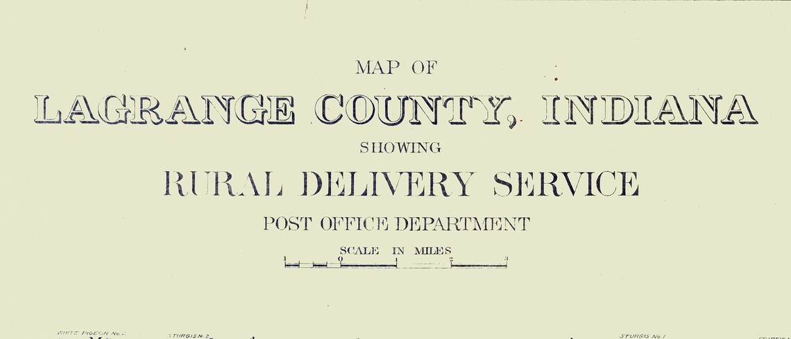 1909 Map of Lagrange County Indiana - Etsy UK