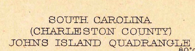 1919 Topo Map of Johns Island South Carolina Quadrangle - Etsy