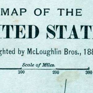 1887 Map of the United States - Etsy