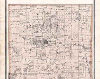 1895 Map of Pike County Illinois | Etsy