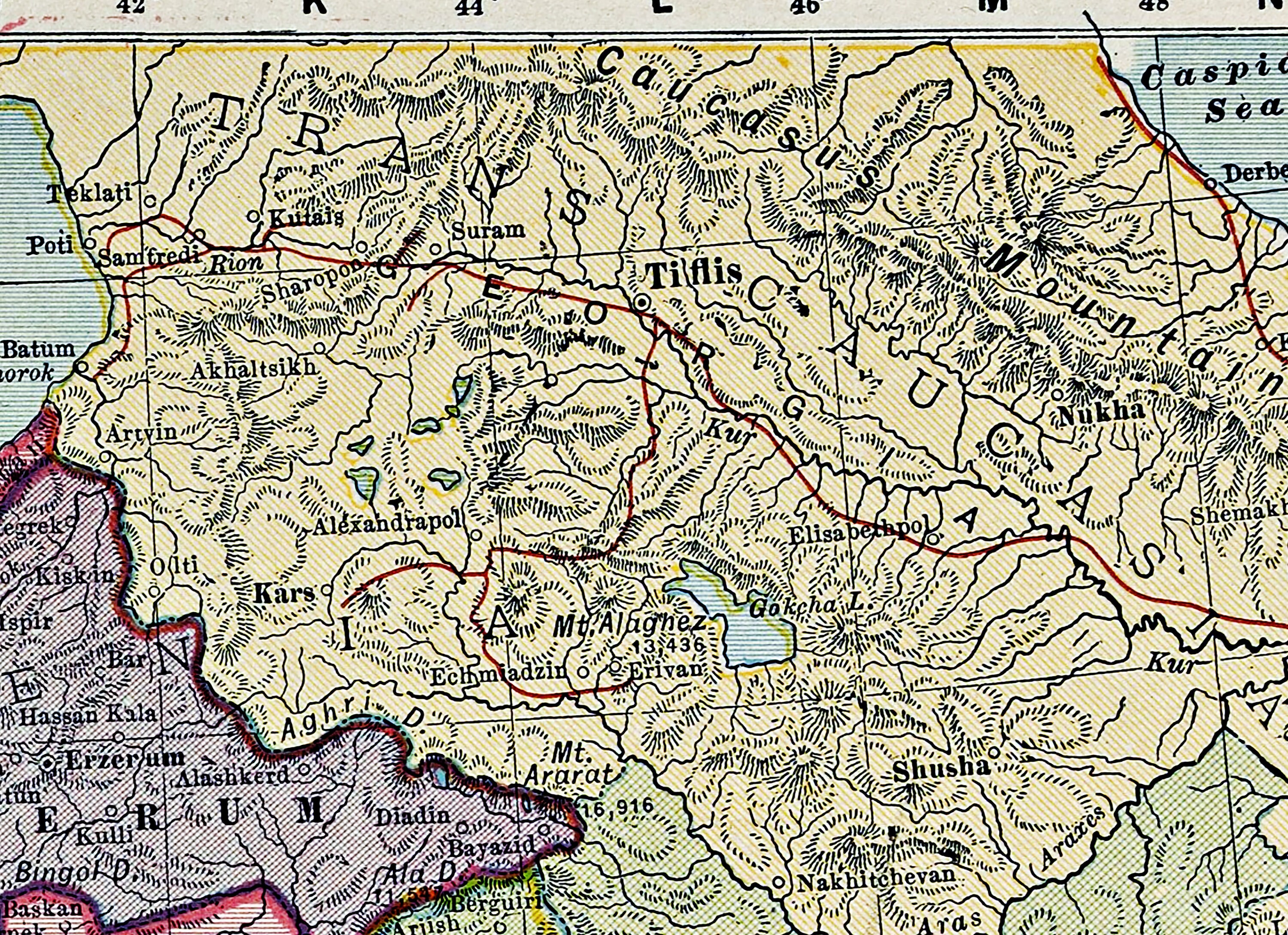 1910 Map of Turkey in Asia - Etsy