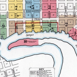 1899 Town Map of Georgetown South Carolina - Etsy