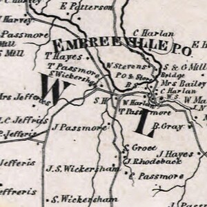 1860 Map of Newlin Township Chester County Pa - Etsy