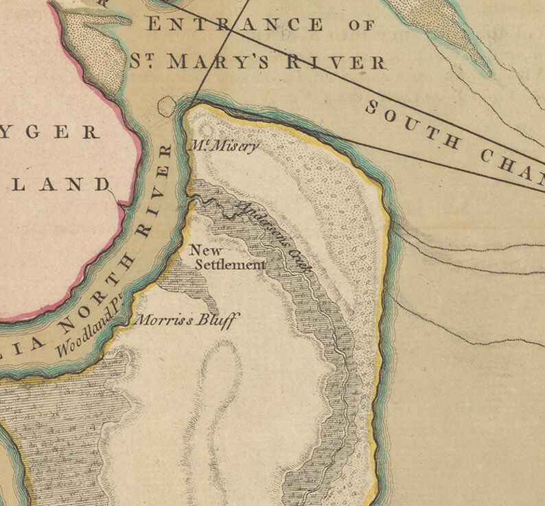 1770 Map of Amelia Island Florida - Etsy