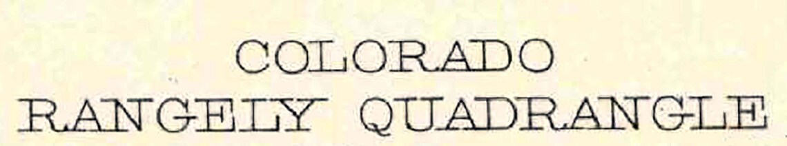 1907 Topo Map of Rangely Colorado - Etsy