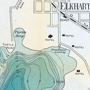 1898 Map of Elkhart Lake Sheboygan County Wisconsin - Etsy