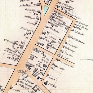 1854 Map of Lenox Berkshire County Massachusetts - Etsy