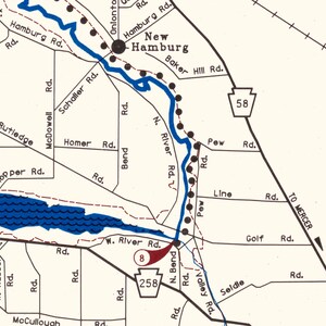 1995 Map of Shenango Lake Pennsylvania and Ohio - Etsy