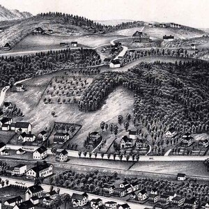 1890 Panoramic Map of Altamont New York - Etsy