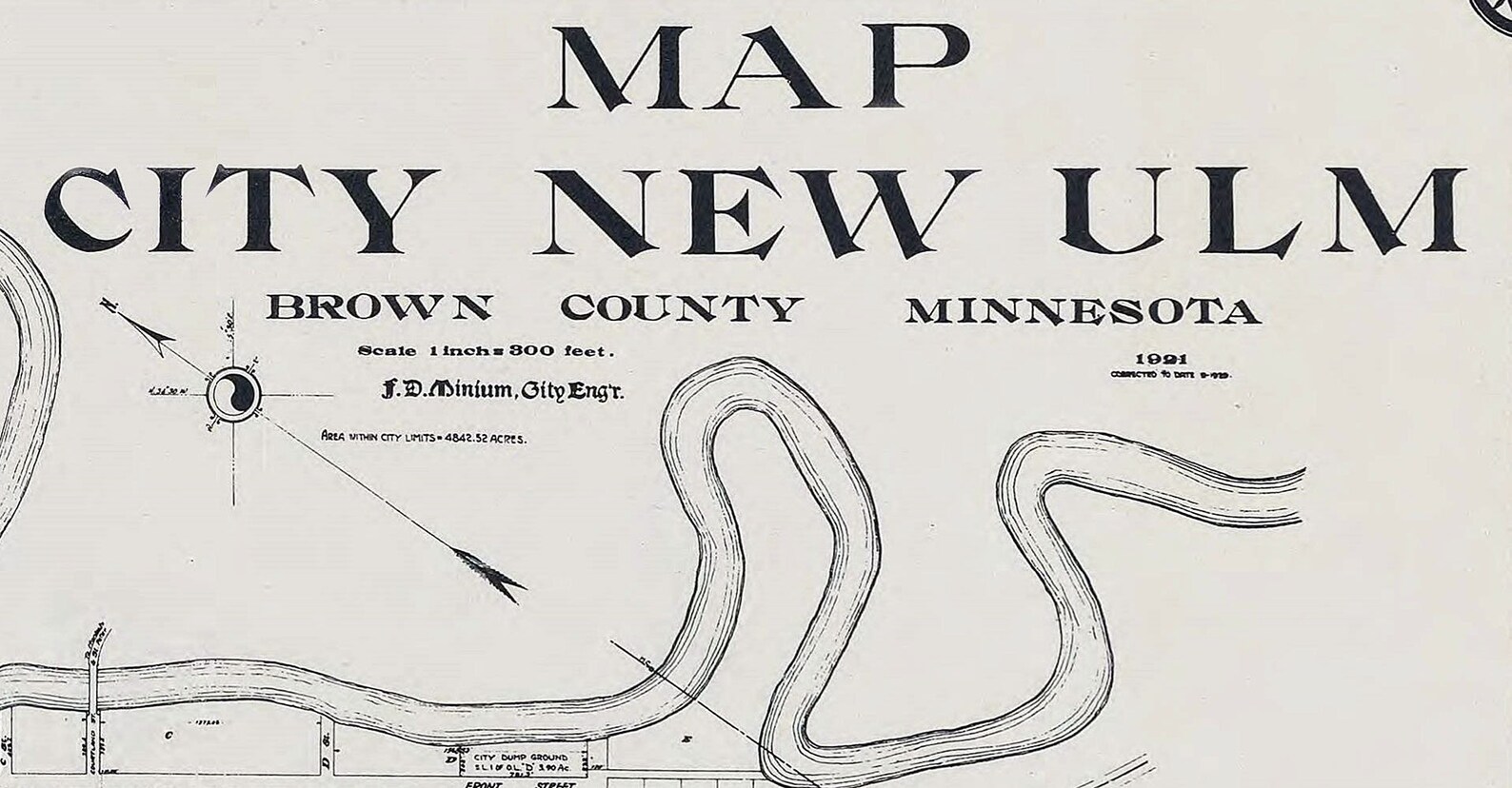 1921 Map of New Ulm Brown County Minnesota - Etsy