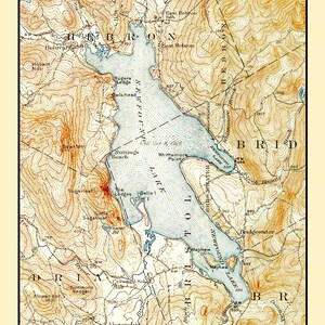 1930 Map of Newfound Lake New Hampshire - Etsy