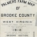 1912 Farm Line Map of Brooke County West Virginia Showing Oil & Gasl ...