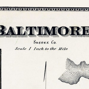 1868 Map of Baltimore Sussex County Delaware - Etsy