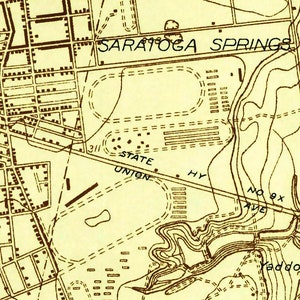 1934 Map of Saratoga Springs New York - Etsy