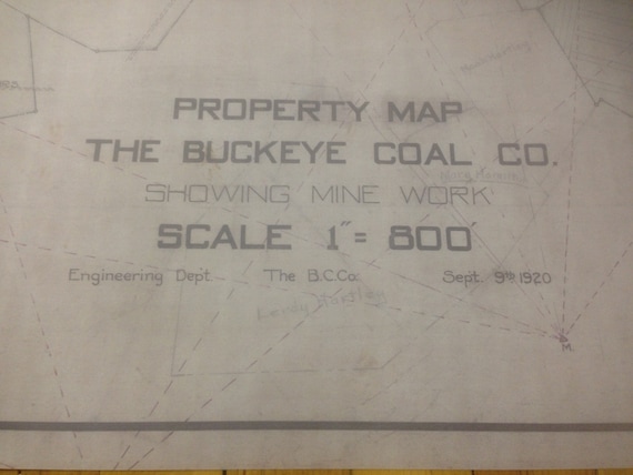 1920 Nemacolin Mine Map Carmichaels Greene County Pa | Etsy