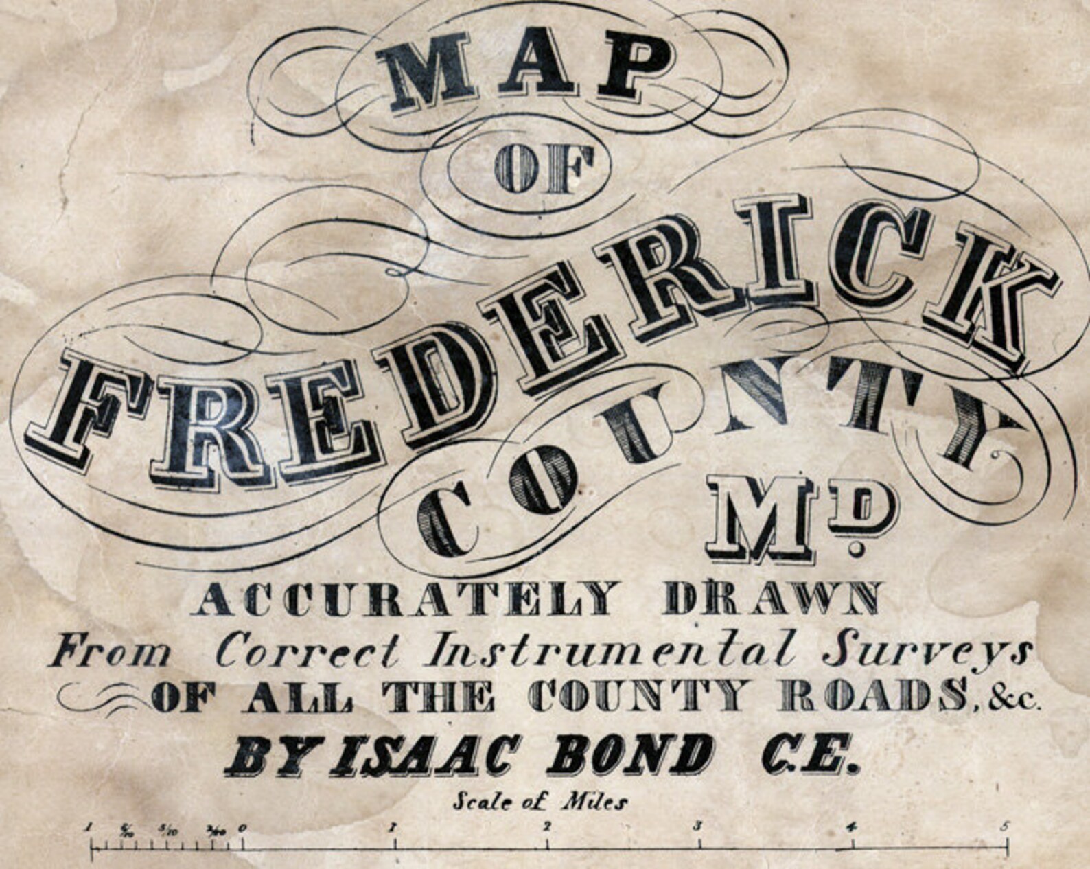 1858 Map of Frederick County Maryland Frederick City With - Etsy