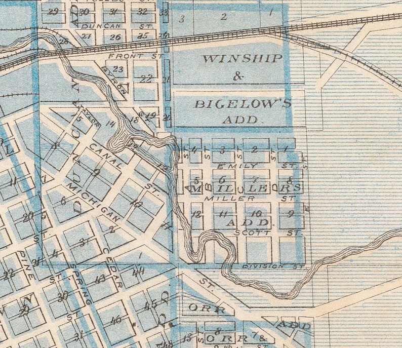1876 Town Map of Michigan City La Porte County Indiana - Etsy