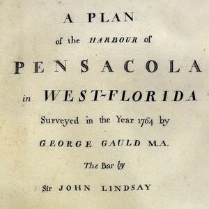 1764 Plan Map of the Pensacola Florida Harbour - Etsy