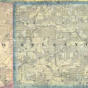 1867 Farm Line Map of Jackson County Iowa Bellevue - Etsy