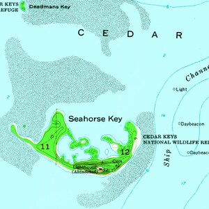 1963 Map of Cedar Key Florida - Etsy