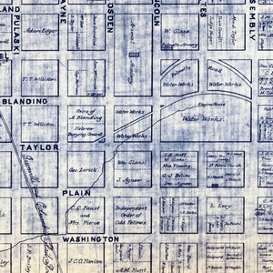 1912 Town Map of Columbia South Carolina - Etsy