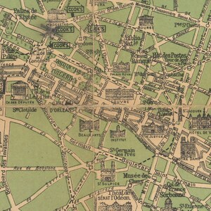 1920 Map of Paris France - Etsy