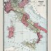 1883 Map of Italy - Etsy UK