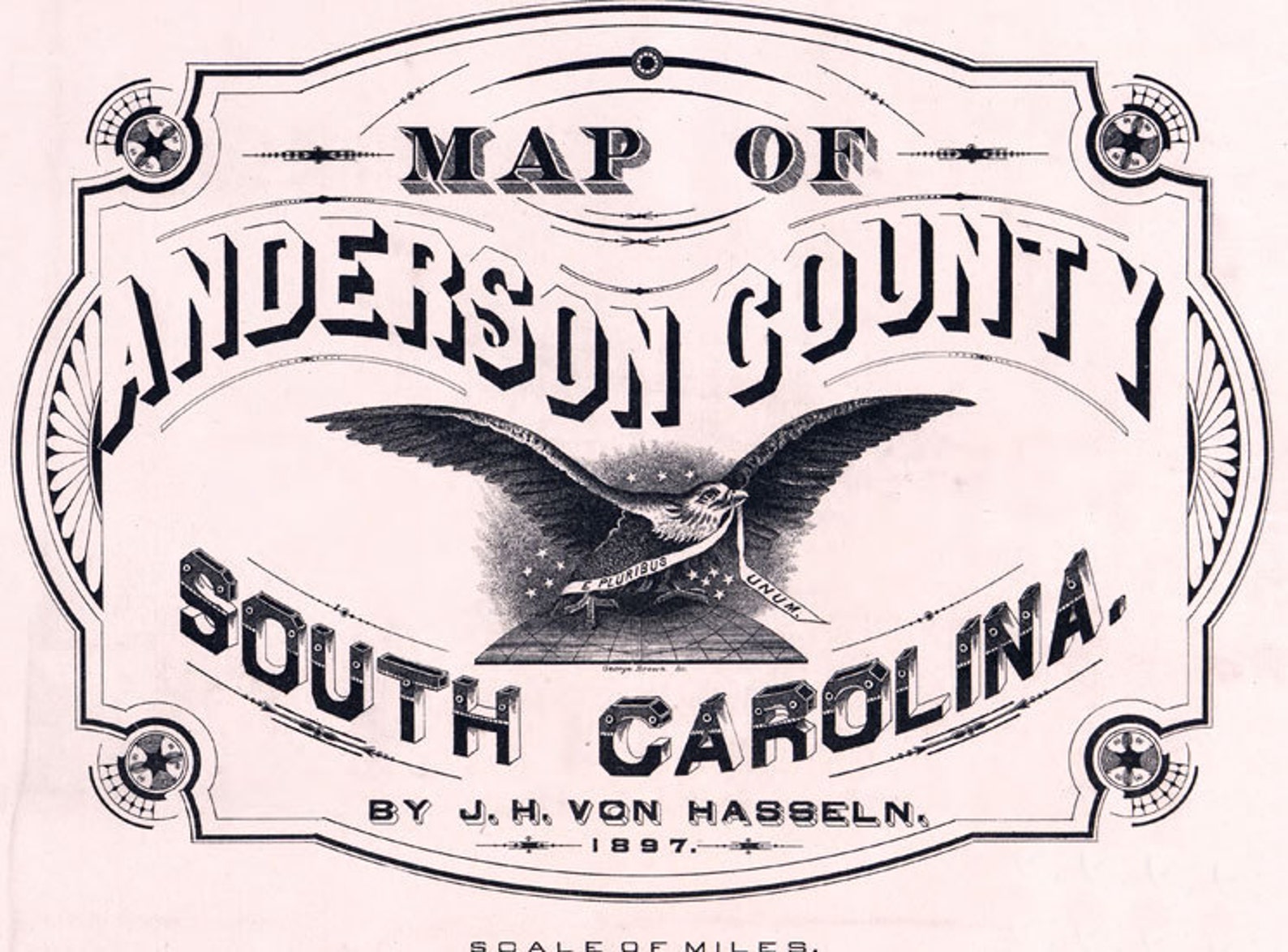 1897 Map of Anderson County South Carolina Family Names | Etsy