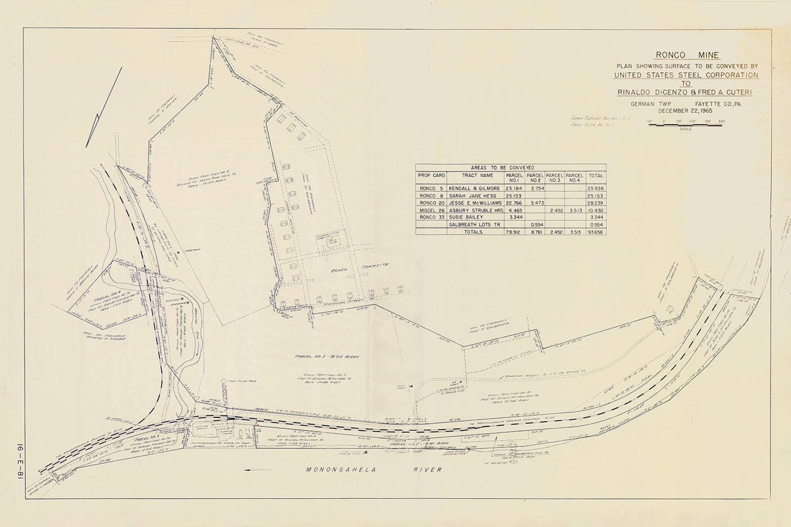 1965 Ronco PA Mine and Town Map Fayette County Masontown - Etsy
