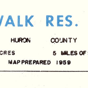 1959 Map of Norwalk Reservoir Huron County Ohio - Etsy