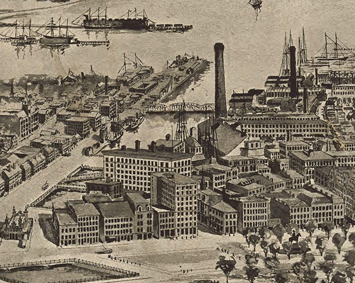 1896 Panoramic Map of Providence Rhode Island | Etsy