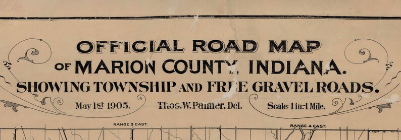 1905 Map of Marion County Indiana - Etsy