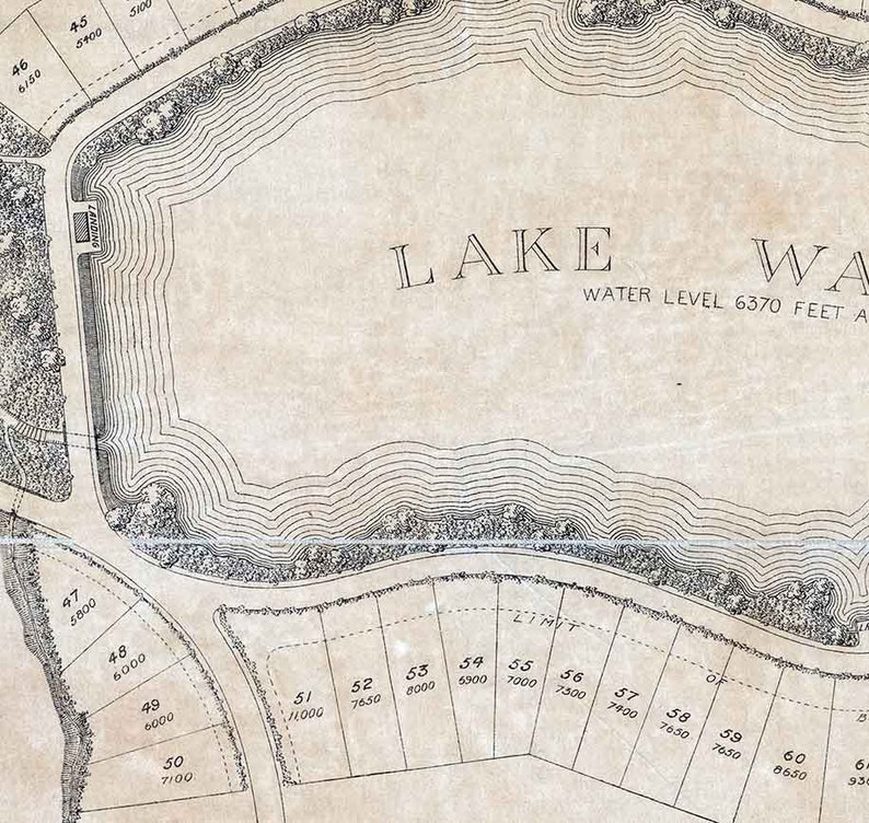 1890 Map of the Village of Lake Wauconda Perry Park Douglas | Etsy