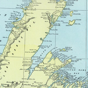 1901 Map of Newfoundland and Labrador Canada - Etsy