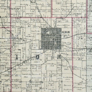 1891 Farm Line Map of Edwards County Illinois Albion - Etsy
