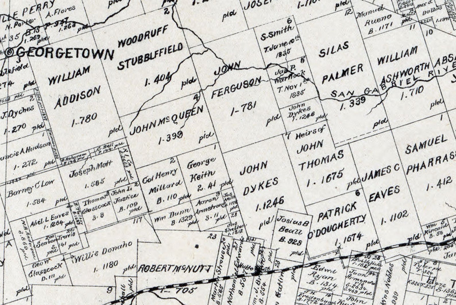 1880 Map of Williamson County Texas Georgetown - Etsy