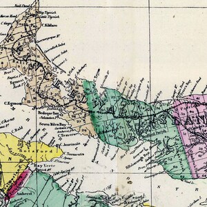 1878 Map of the Maritime Provinces Canada - Etsy