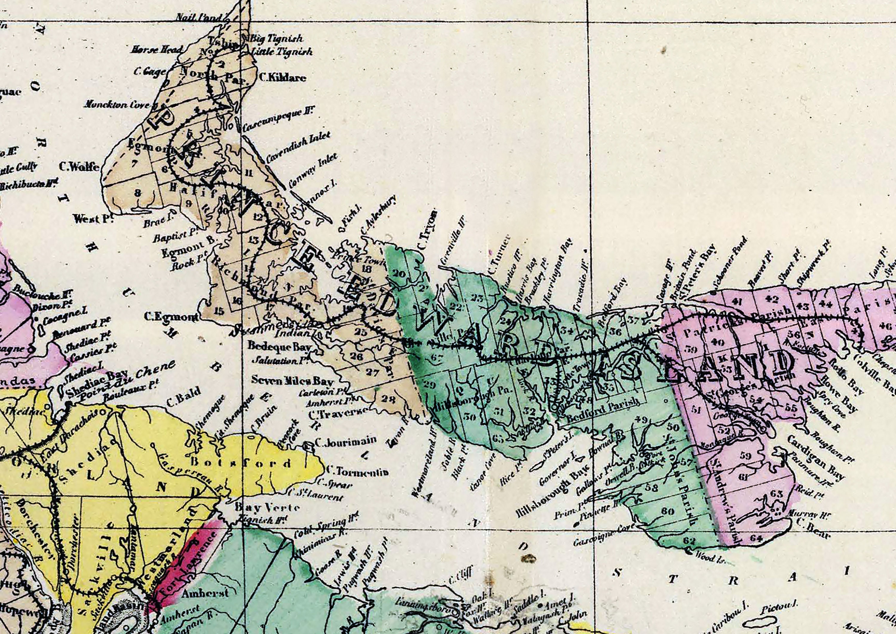 1878 Map of the Maritime Provinces Canada - Etsy Australia