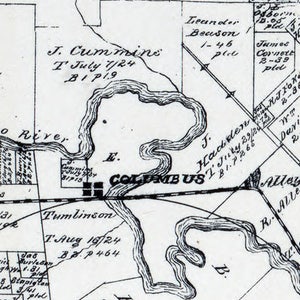 1880 Map of Colorado County Texas - Etsy