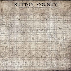 1898 Farm Line Map of Sutton County Texas - Etsy
