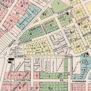 1908 Town Map of Burlington Racine County Wisconsin - Etsy